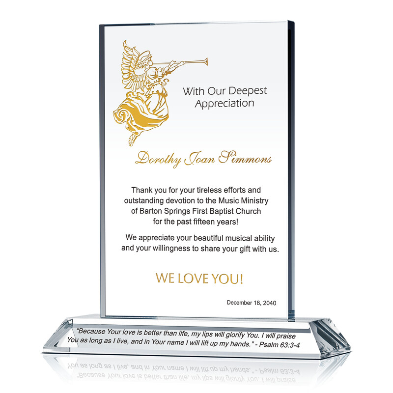 Church Music Director Appreciation Plaque
