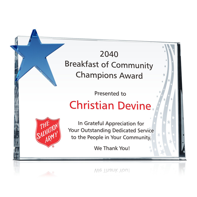 Community Champions Award Plaque