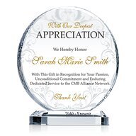 Circle Appreciation Gift Plaques | Crystal Central