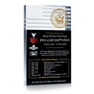 Navy Retirement Plaque
