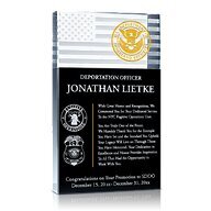 Custom Law Enforcement Promotion Plaque – Crystal Gift