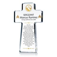 Police Officer Prayer Cross Plaque