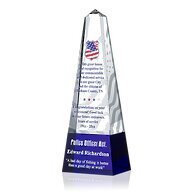 Law Enforcement Retirement Plaque – Custom Crystal Obelisk