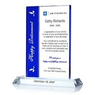Crystal Retirement Gift Plaques