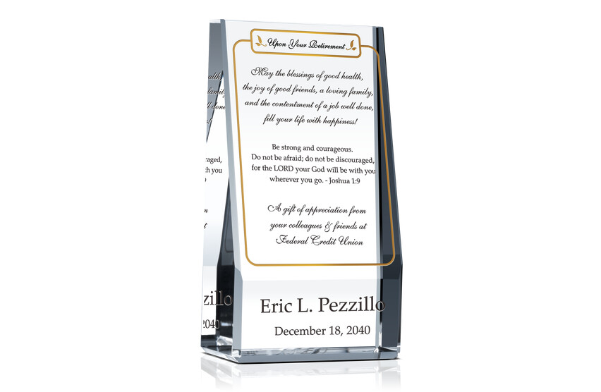 Unique Retirement Plaques with Sample Award Wording Ideas