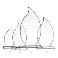 Flame Shaped Appreciation Award Plaque
