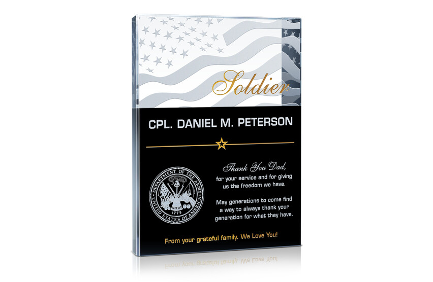 Thank You Military! Plaque